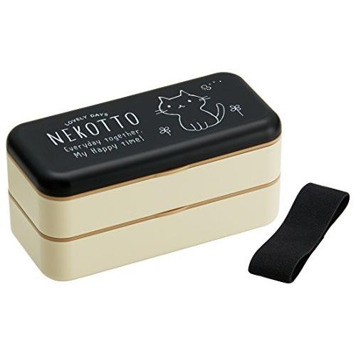 Skater SLBW6AG-A Simple Lunch Box 600ml 2 Tiers Silver Ion Ag Antibacterial Nekotto Made in ...