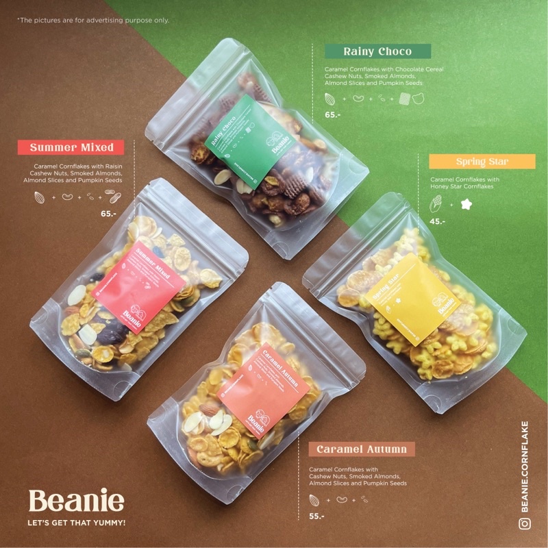 Beanie Cornflake mini pack คอร์นเฟล็กส์แบบซอง | Shopee Thailand