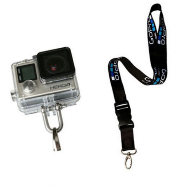 สายคล้องคอ Gopro neck strap พร้อมตัว U สแตนเลส | Shopee Thailand