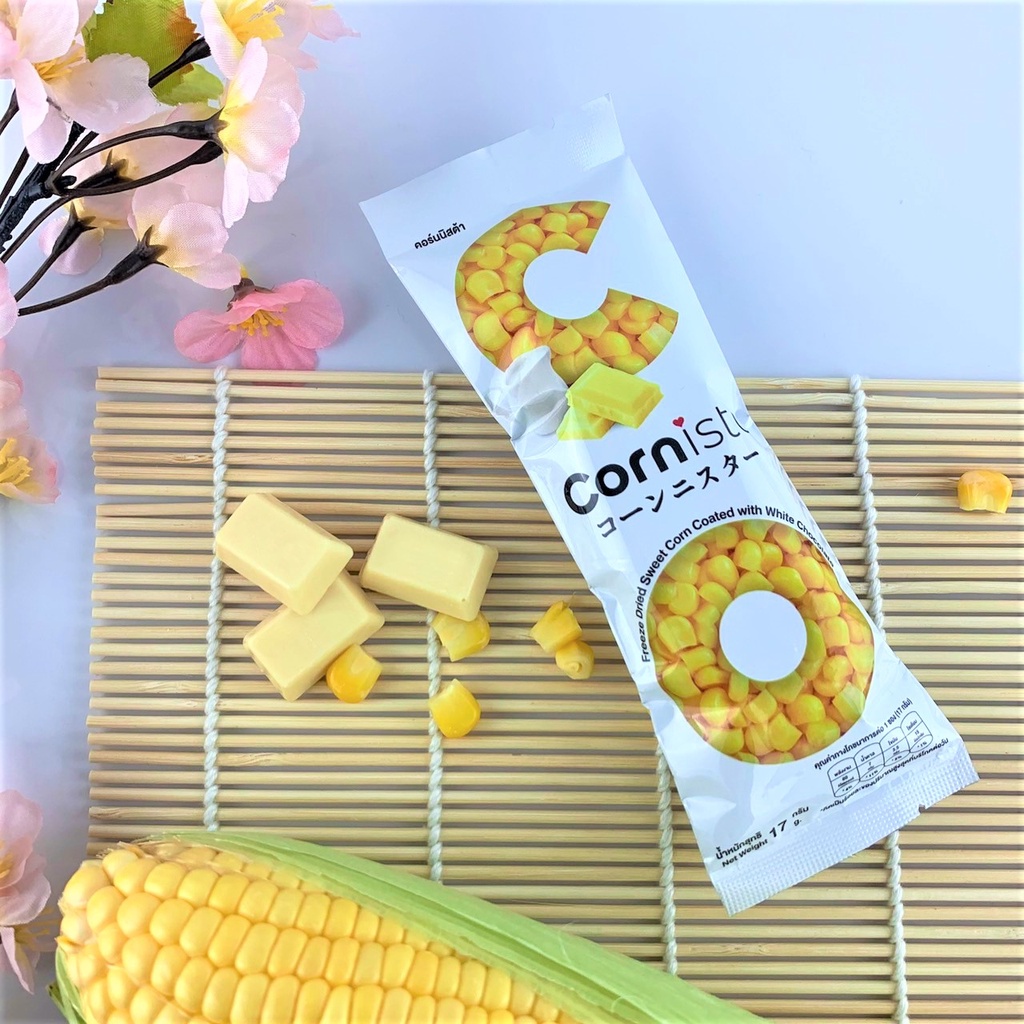 Cornista คอร์นนิสต้า ข้าวโพดหวานอบกรอบเคลือบไวท์ช็อกโกแลต | Shopee Thailand