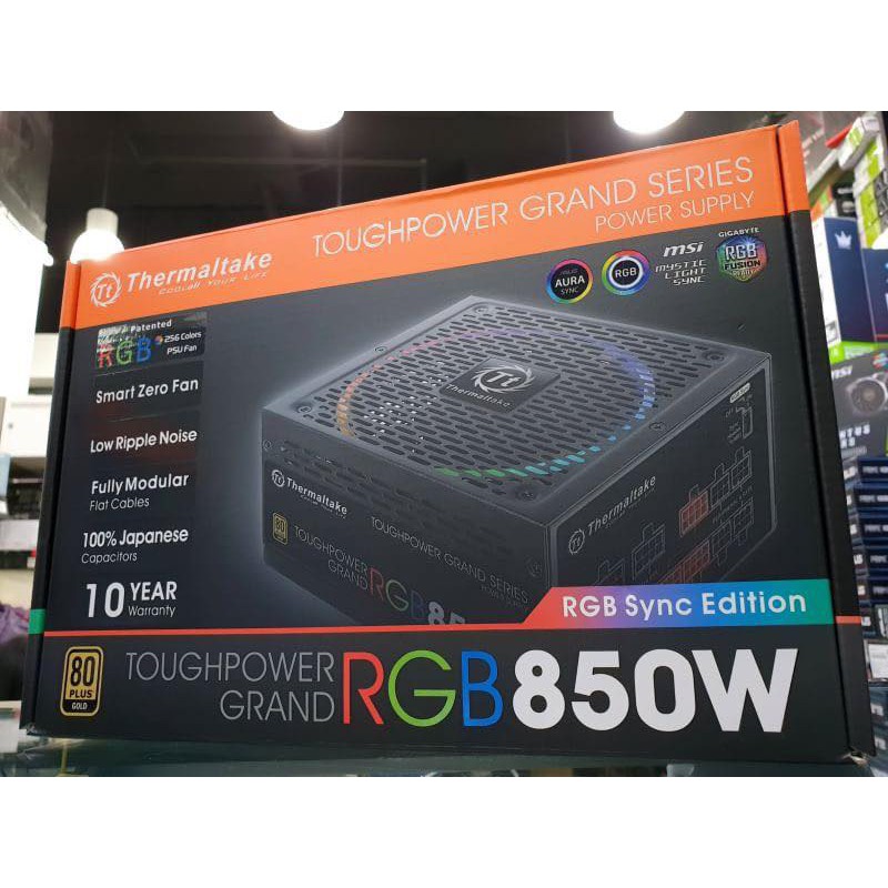 POWER SUPPLY (อุปกรณ์จ่ายไฟ) THERMALTAKE TOUGHPOWER GRAND RGB 850W GOLD (RGB SYNC EDITION) (80 ...