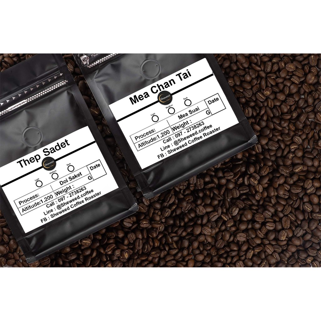 ราคาพิเศษ เมล็ดกาแฟ คั่วเข้ม Wash Process By Sheweed Coffee Roaster ...
