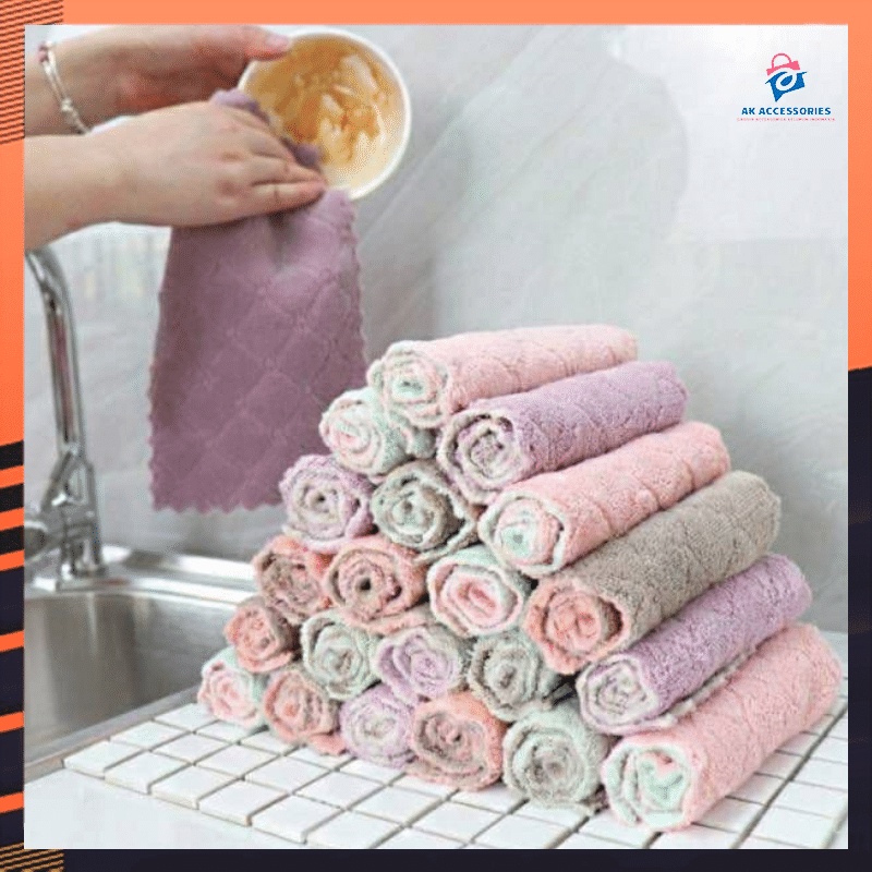 Akacc ANTI-OIL WIPE CLOTH ขนาด 25X25CM / MULTIPURPOSE FLOOR GLASS DISH ...