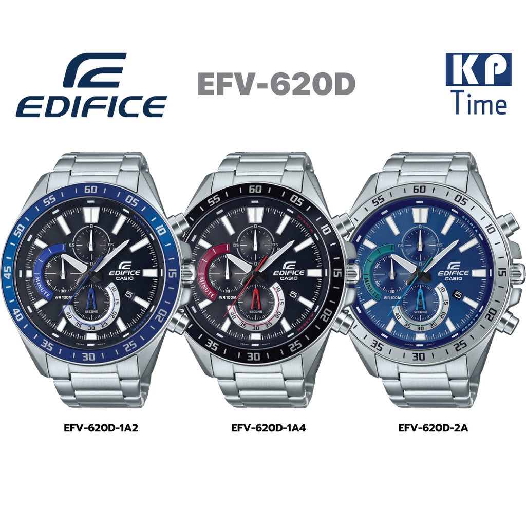 Casio Edifice นาฬิกาข้อมือผู้ชาย สายสแตนเลส รุ่น EFV-620D ของแท้ประกัน ...