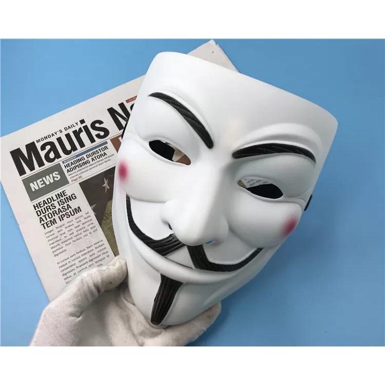 หน้ากากคอสเพลย์ Hacker Mask Vendetta Mask ANONYMOUS | Shopee Thailand