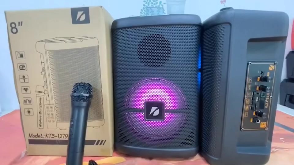 ลำโพงบลูทูธ KTS-1279 ดอก8นิ้ว ลำโพงคาราโอเกะ แถมรีโมทและไมค์ลอย แบตใน ...