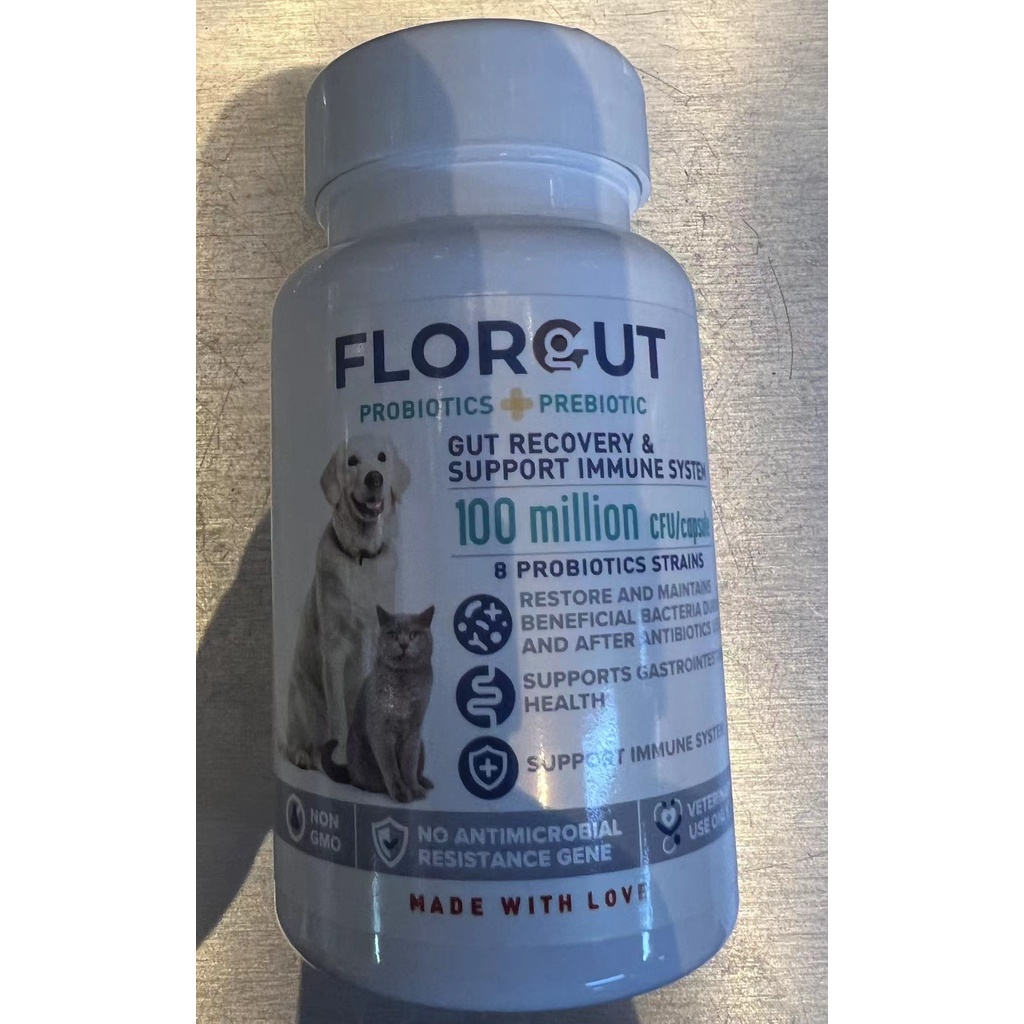 Florgut อาหารเสริม Probiotic&Prebiotic สำหรับสุนัขและแมว (30แคปซูล ...