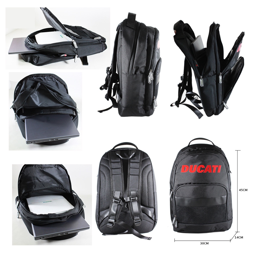 DUCATI Backpack กระเป๋าดูคาติ DCT49 152 สีดำ | Shopee Thailand