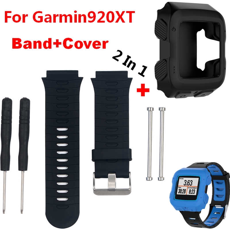 2in1 สายนาฬิกาซิลิโคนสําหรับผู้เบิกทาง Garmin 920XT สายรัดทดแทนพร้อมเคสฝาครอบป้องกัน | Shopee ...