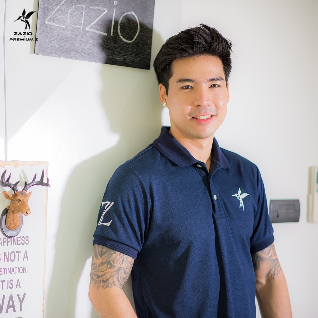 เสื้อโปโลผู้ชาย เกรดพรีเมี่ยม ZAZIO สีกรมท่า รุ่น PREMIUM Z | Shopee ...