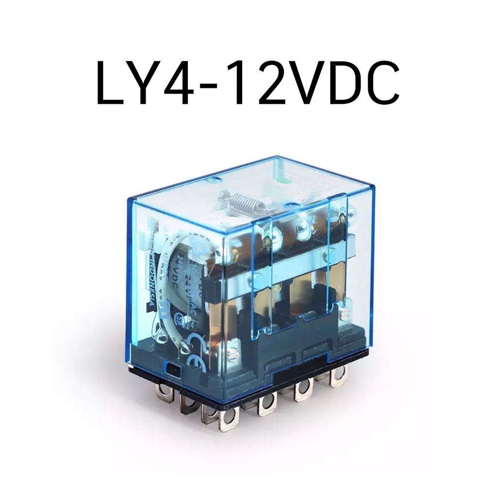 10A รีเลย์ LY2 LY4 RELAY 12VDC , 24VDC,110V, 220VAC Socket PTF-08A ...