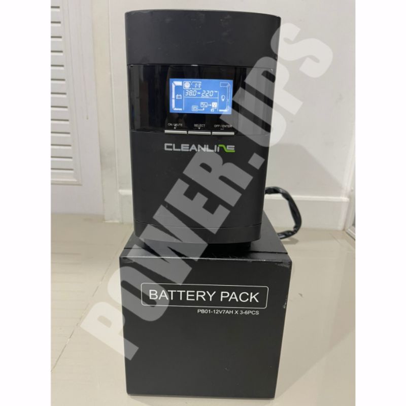 UPS เครื่องมือสอง Cleanline ระบบทรูออนไลน์ T-1500 1500va/1200w พร้อมตู้ ...
