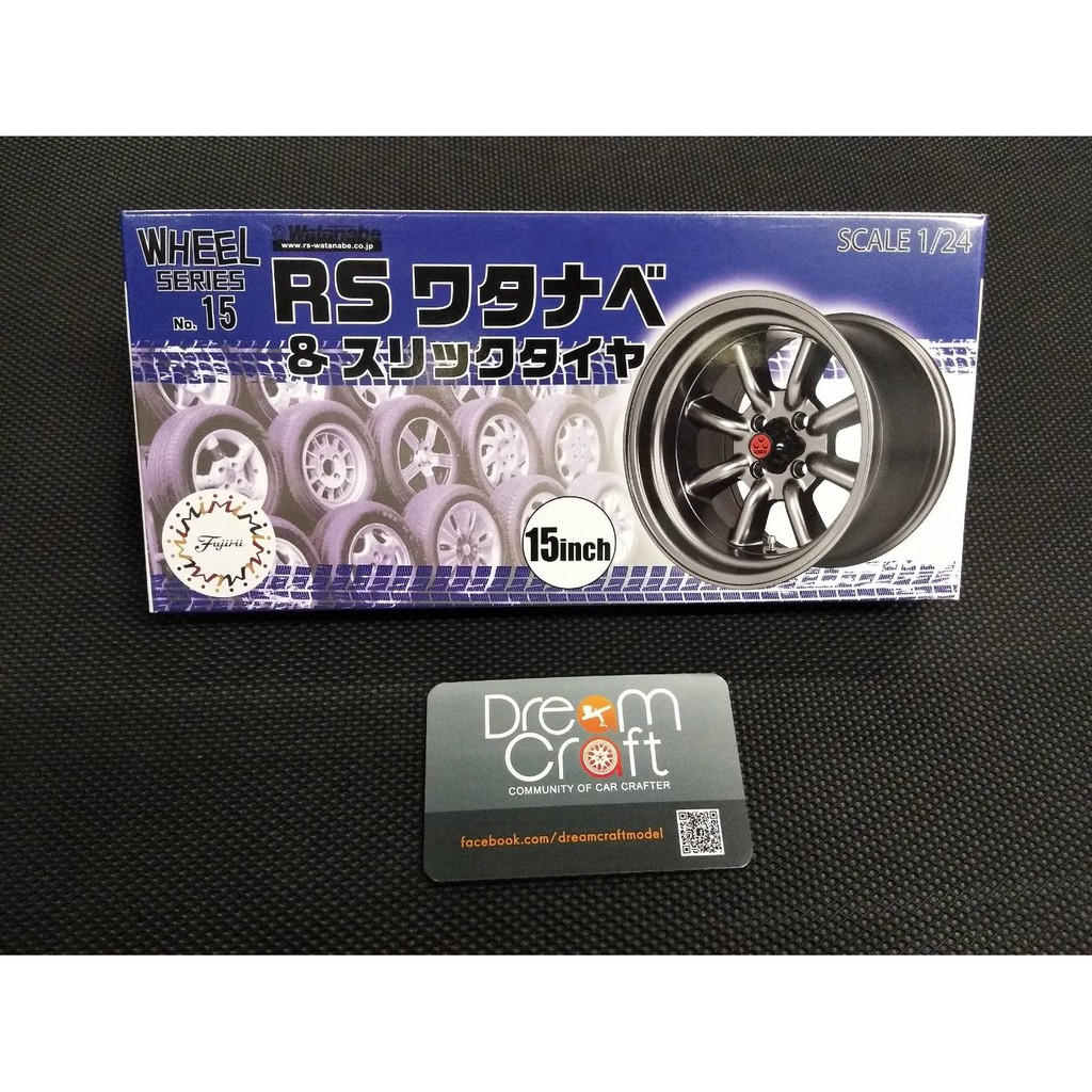 FUJIMI 1/24 RS Watanabe & Slick Tire 15 inch (ล้ออะไหล่แต่งโมเดลรถ ...