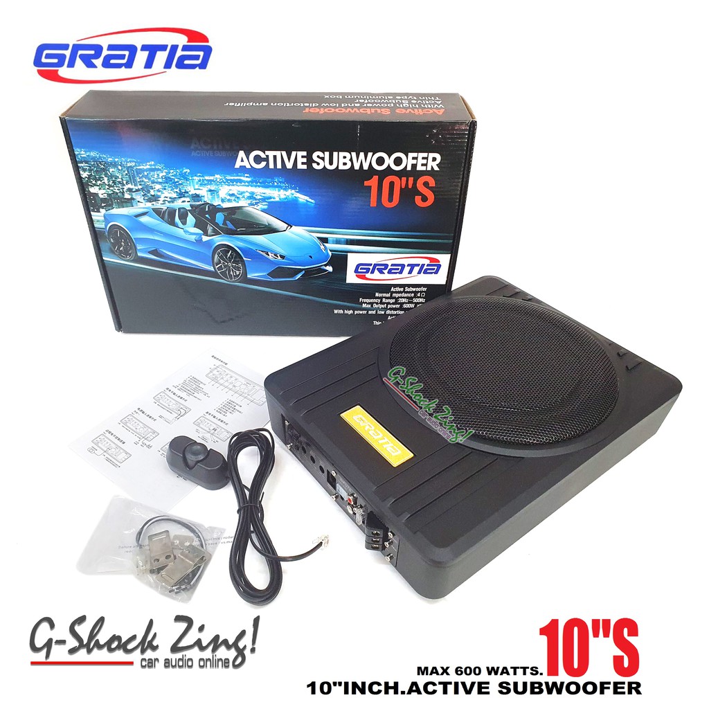GRATIA SUBBOX รุ่น 10S ซับวูฟเฟอร์ซับวูฟเฟอร์/ซับบ๊อค ดอกขนาด 10 "นิ้ว กำลังขับ 600W/วัตต์ พร้อม ...