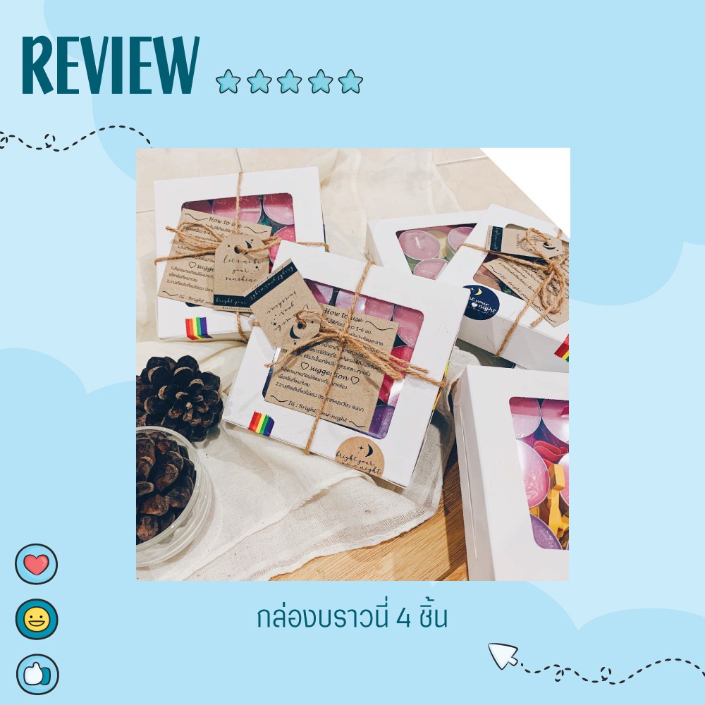 ซื้อ3ลด5% Goodboxpack (20ชิ้น/แพ็ค) กล่องบราวนี่ 4 ชิ้น เป็นกระดาษฟู้ดเกรด ขนาด12x12x3.5ซม ...