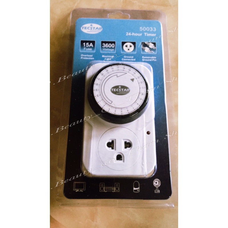 TECSTAR นาฬิกาตั้งเวลา TIMER รุ่น 50033 แบบ 24 ชั่วโมง | Shopee Thailand