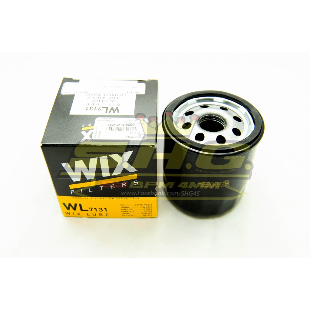 WIX ไส้กรองน้ำมันเครื่อง Toyota 16v รถเก๋ง ลูกเหล็ก WIX WL7131 (Made In ...