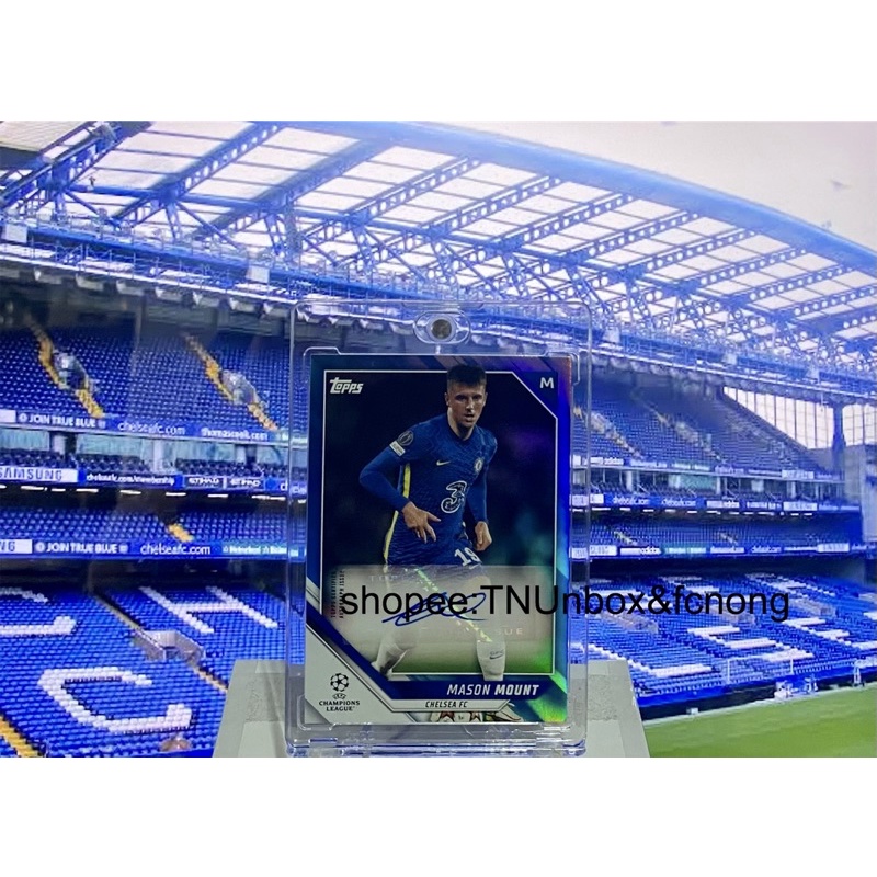 การ์ดลายเซ็นนักฟุตบอล 2021-22 Topps UCL - Mason Mount /99 Blue on Blue ...