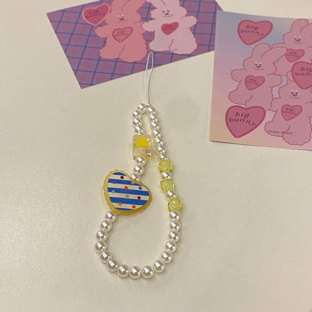 BLACKPINK ROSE LISA Phone Case Chain สายโซ่อะคริลิค ประดับลูกปัดไข่มุก ...