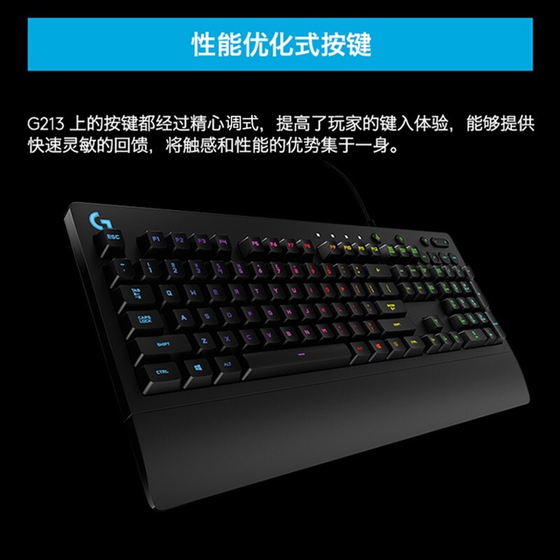 แป้นพิมพ์สำหรับเล่นเกม Logitech G213 Explosive Gaming Keyboard แบบมีสาย ...