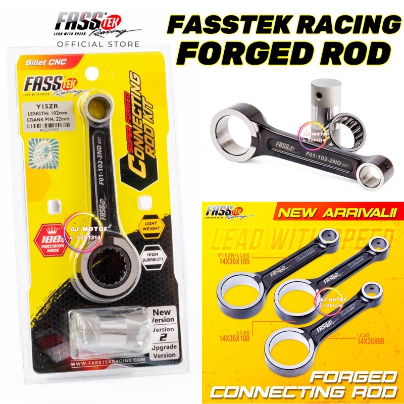 Y16zr Y15ZR LC135 4S 5S R15 MT15 RS150 FASSTEK RACING FORGED CON ROD 95 ...