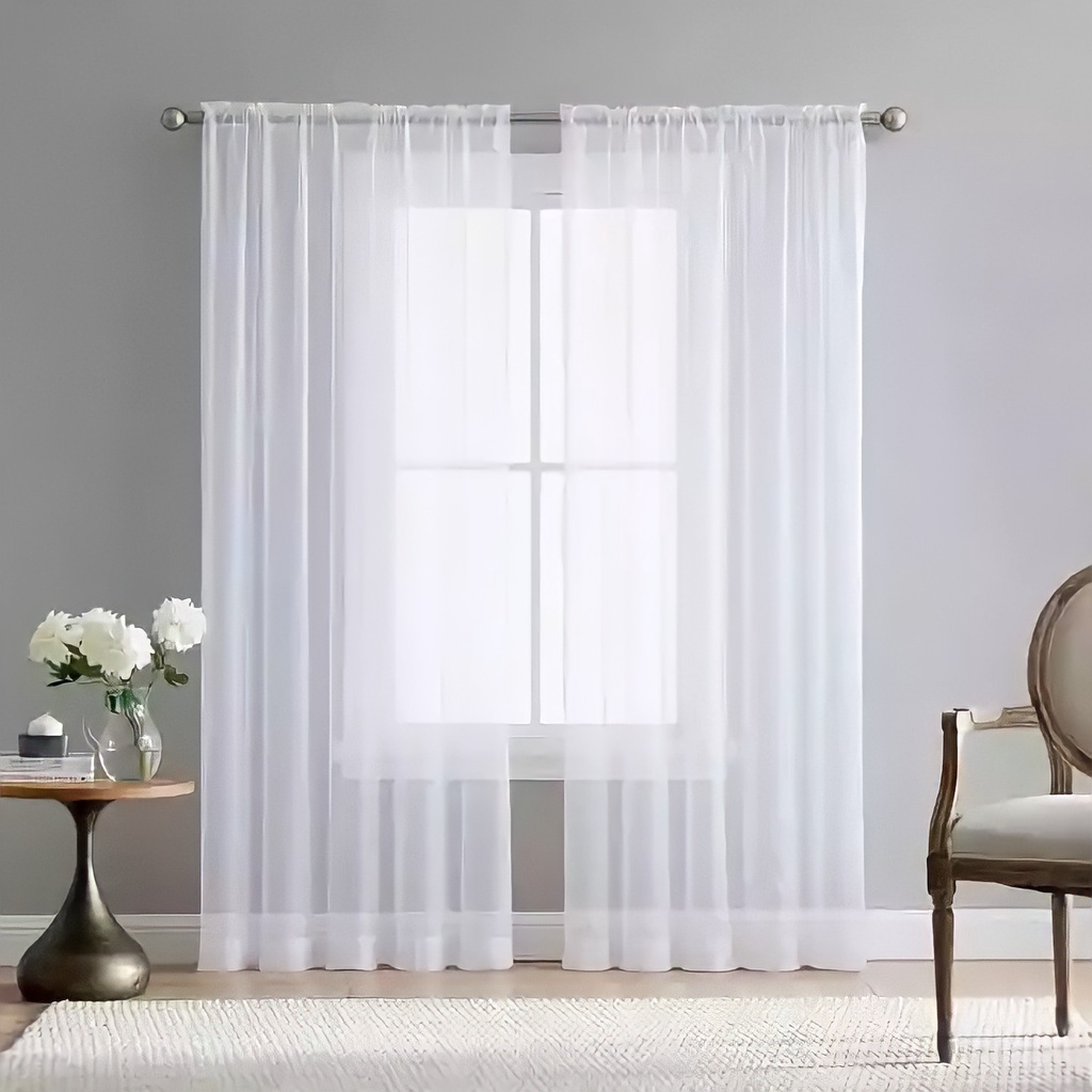 ผ้าม่านธรรมดาภายในพร้อม Vitrase Motif Furing Curtains ภายในผ้าม่าน ...