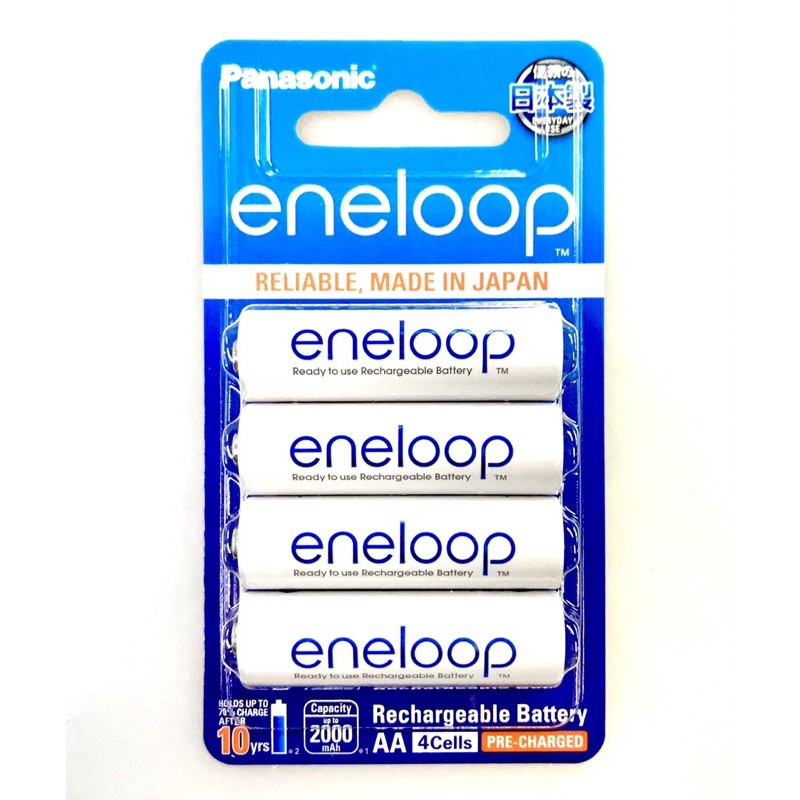 Eneloop Rechargeable Battery Aa รุ่น Bk 3mcce 4nt 4 ก้อน แพ็ค White