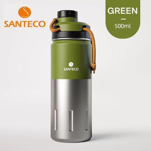 ขวด Santeco Sport Bottle 500 ml / 710 ml เก็บความร้อนความเย็น สูญญากาศ 2 ชั้น. | Shopee Thailand