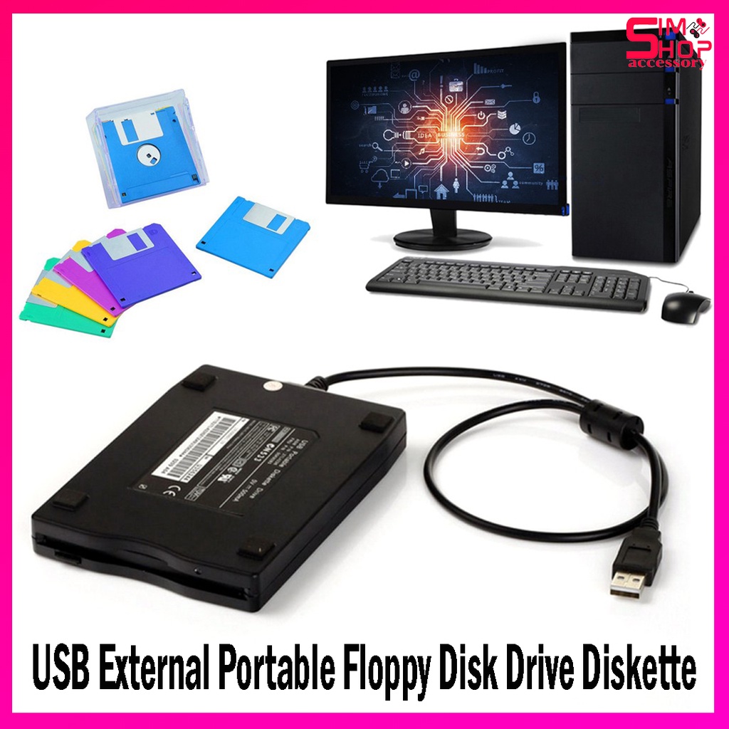 1.44Mb 3.5" USB External Portable !!!พร้อมส่ง!!Floppy Disk Drive ...