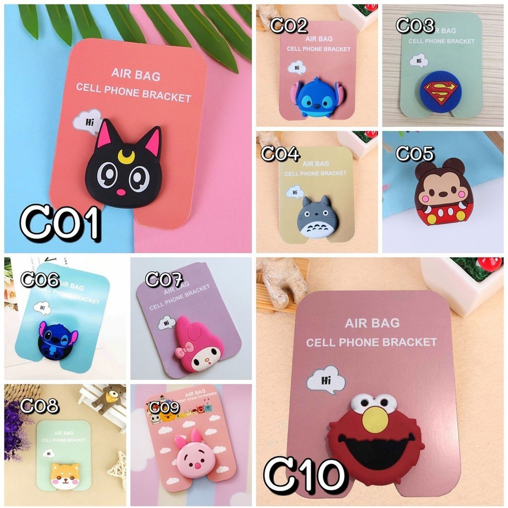 AIRBAG/POPSOCKET/GRIPTOK/IRING การ์ตูนติดหลังมือถือ ที่ติดหลังมือถือ ตัวติดหลังมือถือ กิ๊บต๊อก ...