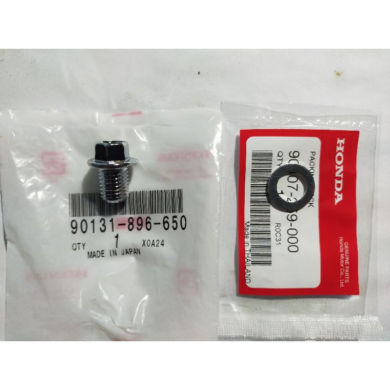 น็อตถ่ายน้ำมันเครื่อง(1ตัว)+แหวน(5ตัว) Honda เบอร์ 12 แท้ศูนย์ | Shopee ...