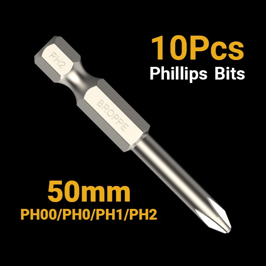 ชุดไขควง Phillips Ph00 / Ph0 / Ph1 / Ph2, เหล็กแม่เหล็ก S2 1/4 "Hex Shank 10 ชิ้น | Shopee Thailand