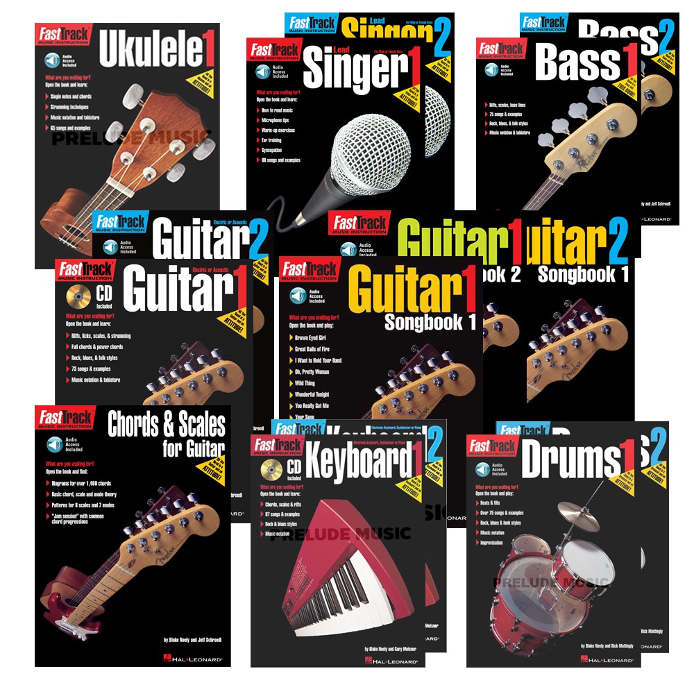 Fast Track Music Instruction Guitar Ukulele Bass Drums Keyboard