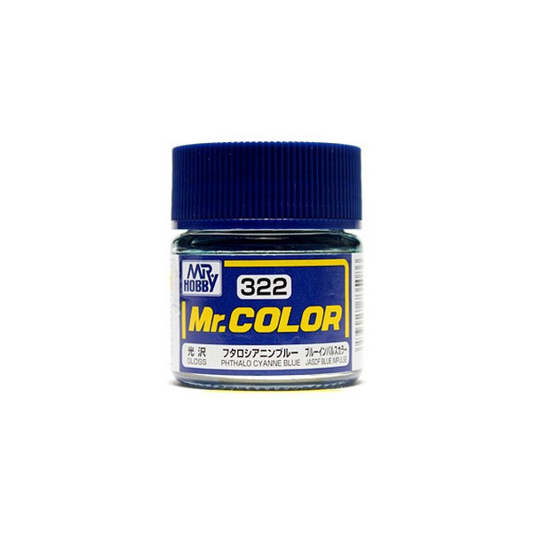 Mr.Hobby Mr.Color C322 Phthalo Cyanne Blue Gloss (10ml) 4973028735086 ...