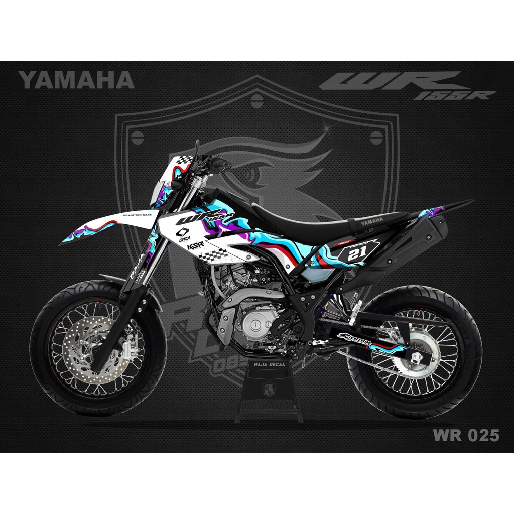 Yamaha WR 155 สติ๊กเกอร์รูปลอก ดีไซน์มินิมอล Supermoto WR 025 กราฟิก ...