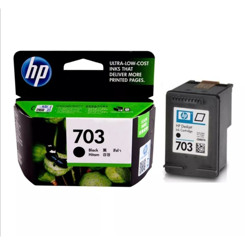 HP703 ตลับหมึกอิงค์เจ็ท HP 703 (BK) สีดำใช้กับเครื่องปริ้นเตอร์อิงค์ ...