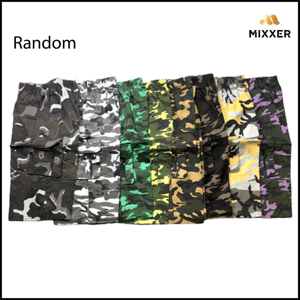 SELUAR PENDEK LELAKI CORAK ASKAR FREE SIZE/ MEN'S PANTS CAMOUFLAGE MID ...