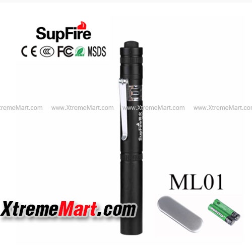ไฟฉายปากกา SUPFIRE ML01 แสงขาว+แสงเหลือง LED Flashlight สำหรับทางการแพทย์ - Black | Shopee Thailand