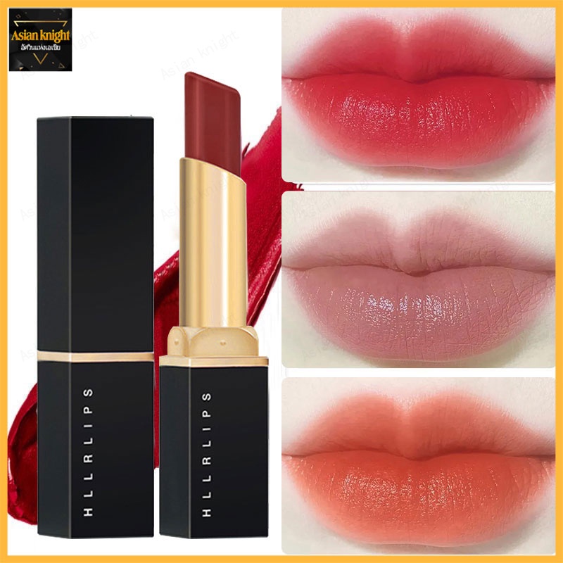 HLLRลิปสติก 3.2g สีพีช แดงก่ำแดง ส้ม อิฐ กันน้ำติดทนเพิ่มความชุ่มชื้นเครื่องสำอาง Lipstick（328 ...