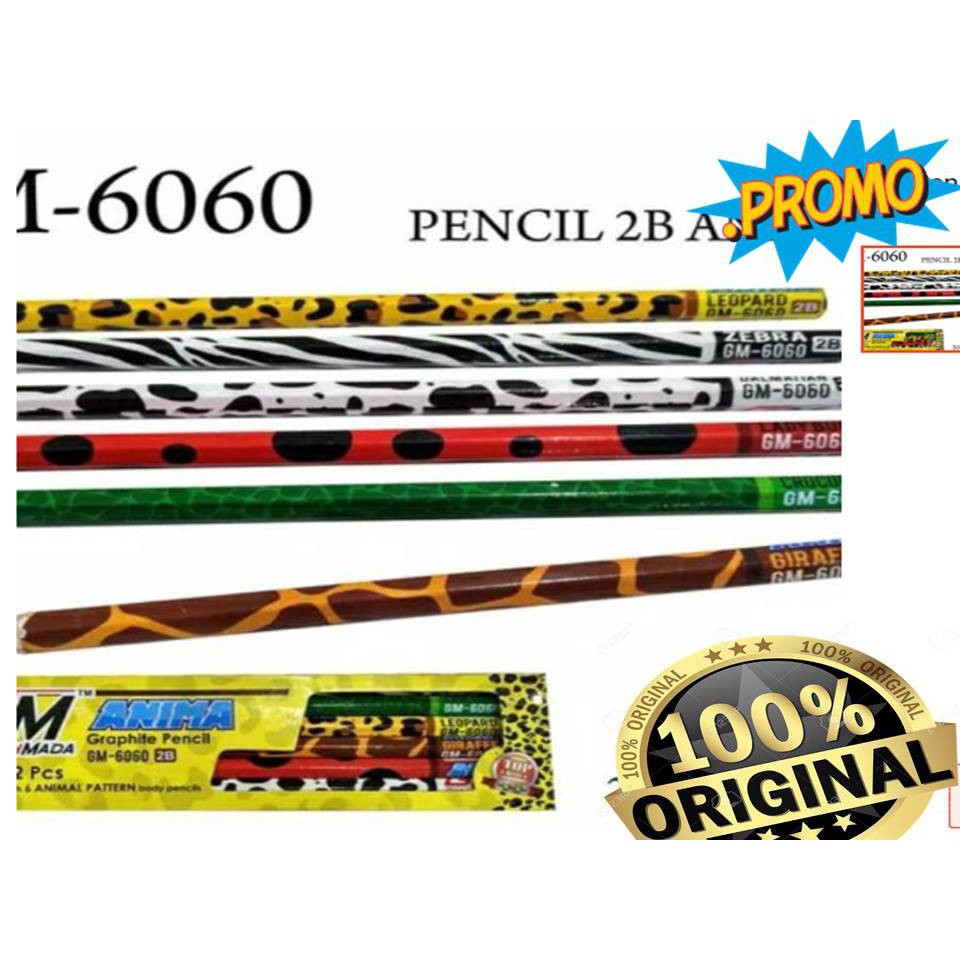 ดินสอ GM-6060 ANIMA Graphite Pencil ABIS" บรรจุแพ็คละ 12 อัน | Shopee ...