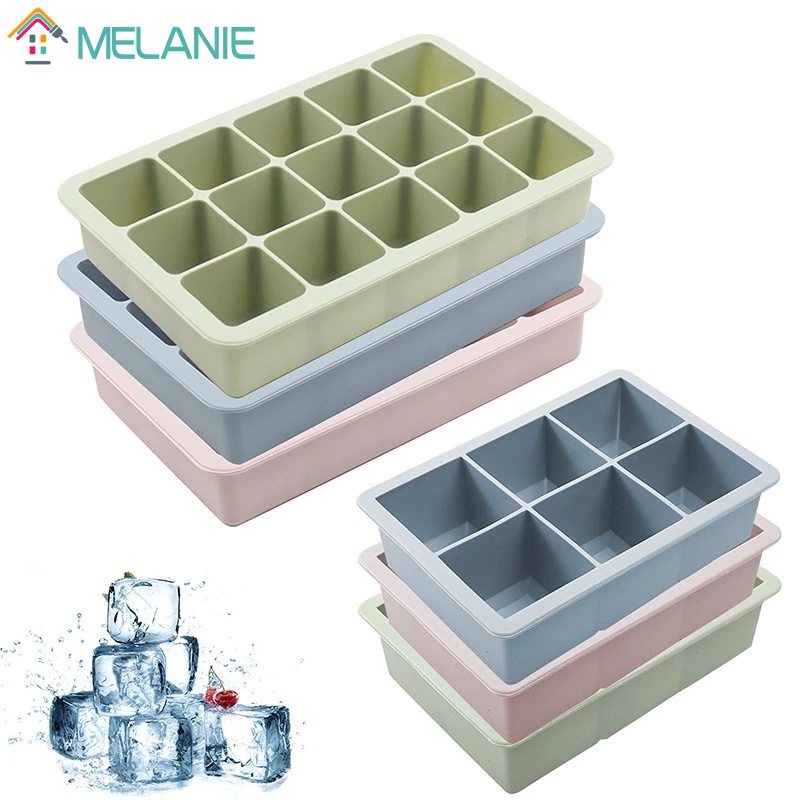 6/15 Grids Silicone Square Shape Ice Cube Mold / Ice Cube Maker Mould ...