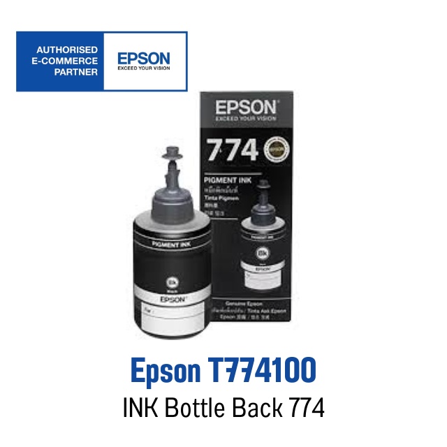 Epson 774 BK 🌟 Original Ink Bottle 🌟 หมึกอิงค์เจ็ทสีดำ ( C13T774100 ) ⬛ ...