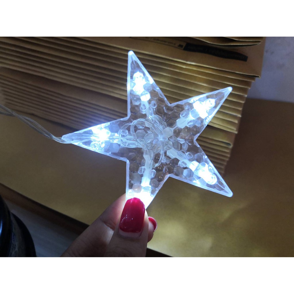 Christmas Light LED รูปดาว ปรับจังหวะไฟกระพริบได้ มีแบบแสงขาว และ แบบไฟ ...
