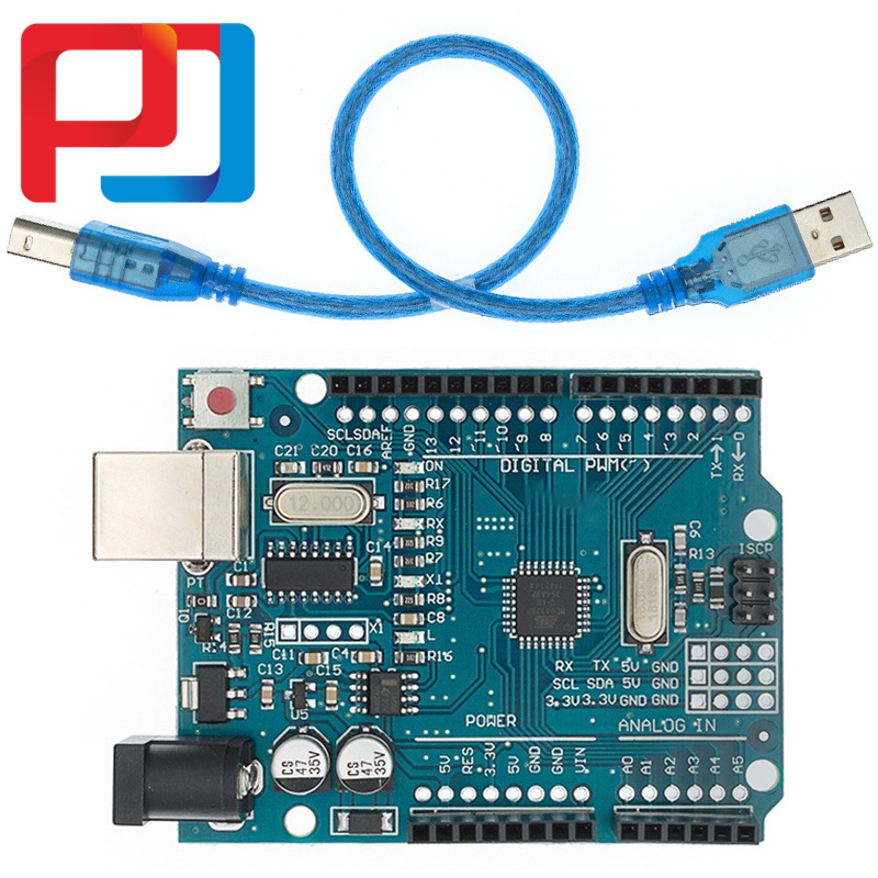 แผ่นบอร์ดโมดูล DIP UNO R3 Rev3 V3 Atmel ATMEGA328P Plug and Play (ไม่ ...