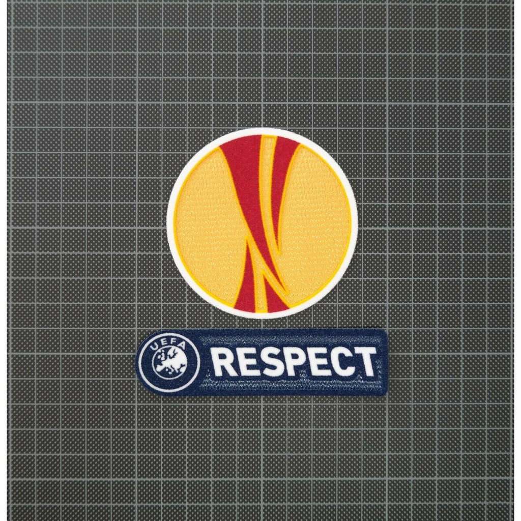 อาร์ม กำมะหยี่ Patch UEFA Europa League & Blue RESPECT Football Sleeve Patches/Badges 2011-2012 ...