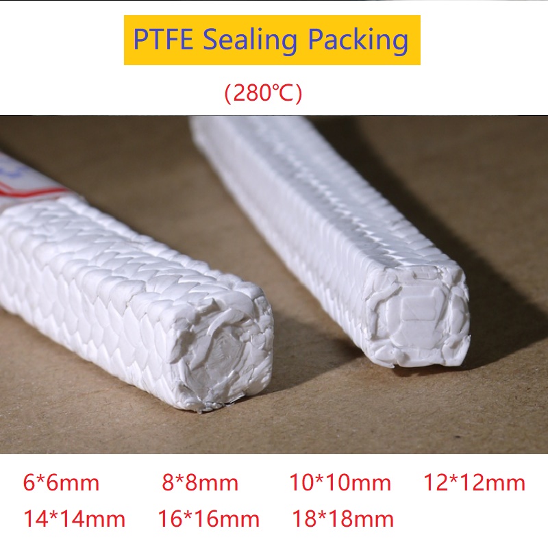1Meter 4mm~18mm PTFE braided Compression Packing ถักการบีบอัดบรรจุเส้น ...