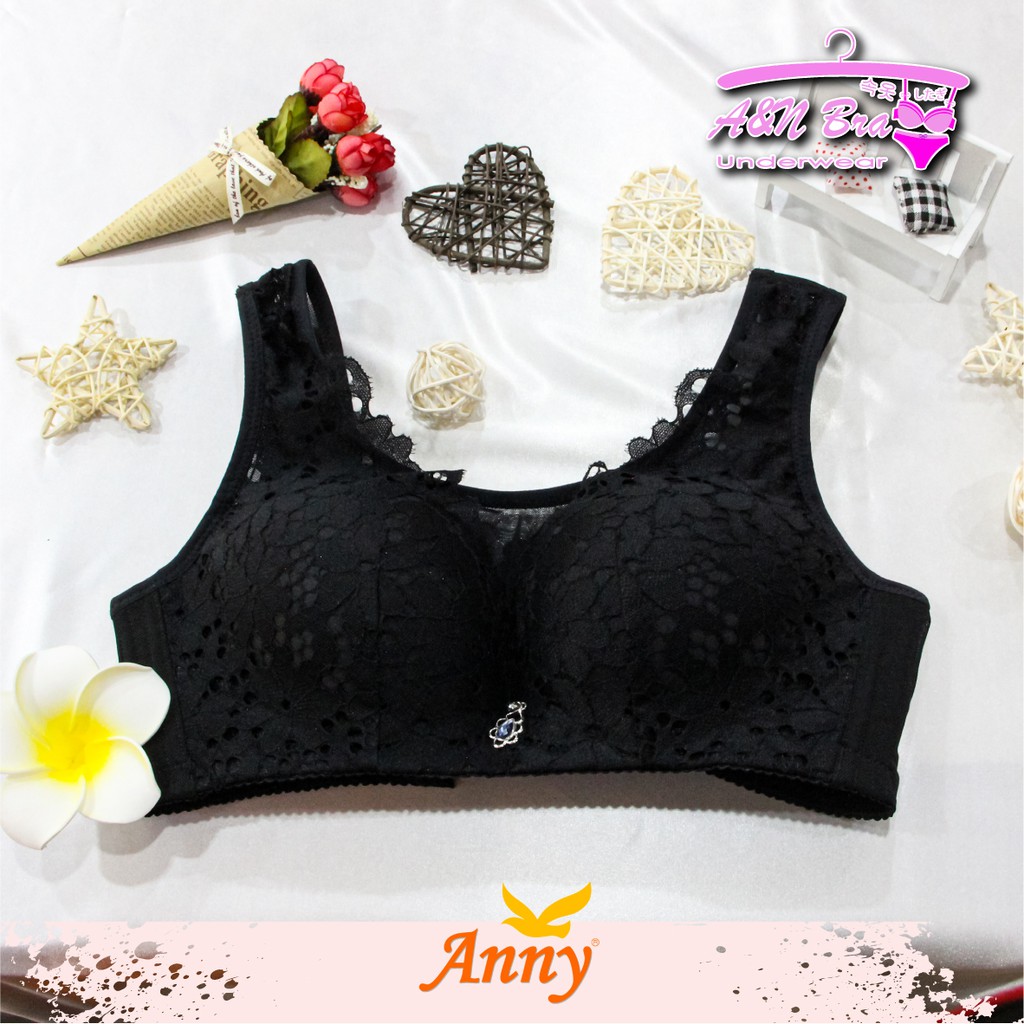 ชุดชั้นใน Anny รุ่น2038 คัพB เสื้อใน 4ตะขอ บังทรง เต็มทรง บราไร้โครง แบบFull support ซัพพอร์ต ยก ...