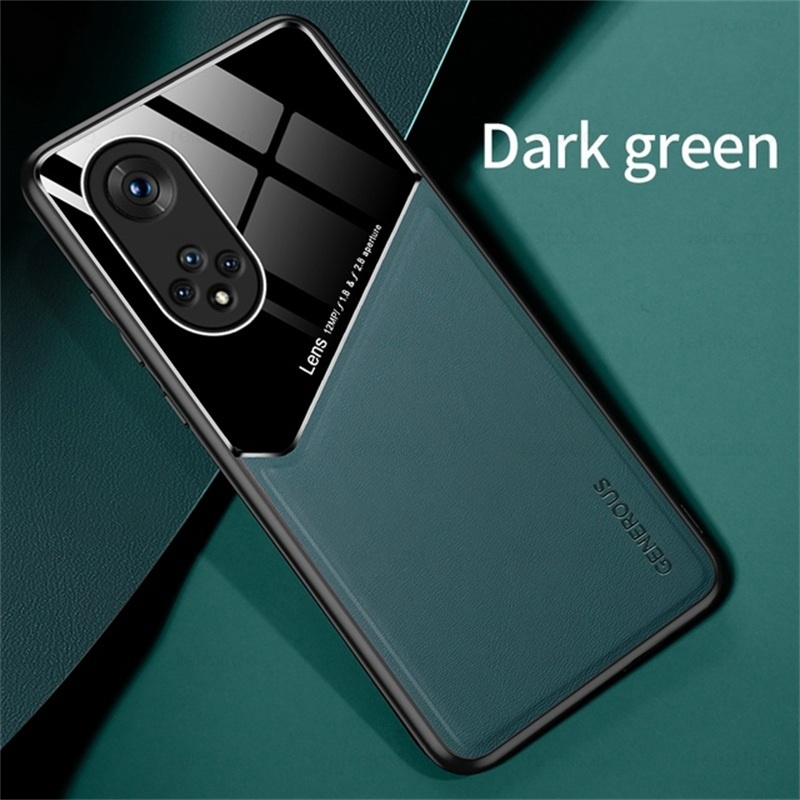 for huawei nova 9 se case leather car magnetic holder phone cover ...