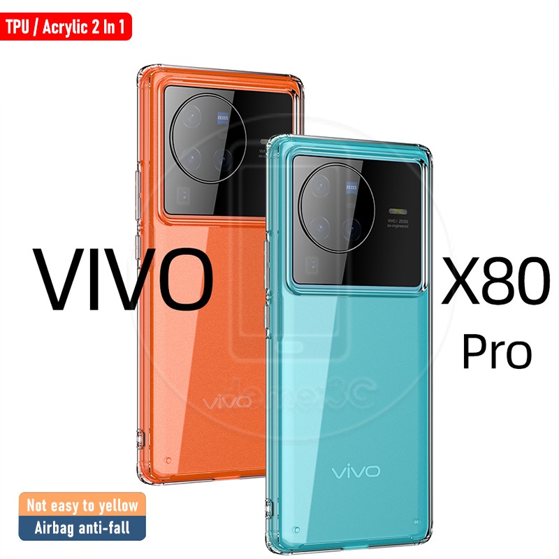 Vivo X80 Pro X80Pro เคสอะคริลิคใส เคสแข็ง ถุงลมนิรภัย เคสโทรศัพท์ ...