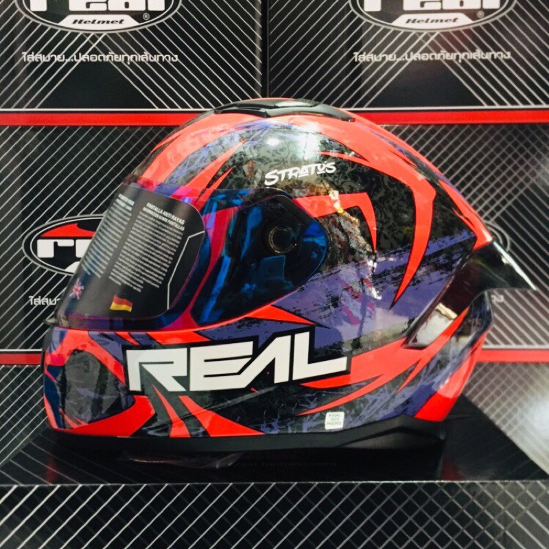 หมวกกันน็อค Real Raptor รุ่น Stratos ทรงสปอร์ต | Shopee Thailand